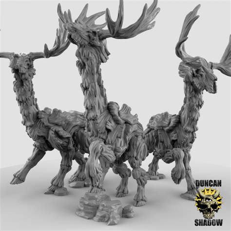 3d Printable Dryad Deer Pre Supported By Duncan Shadow
