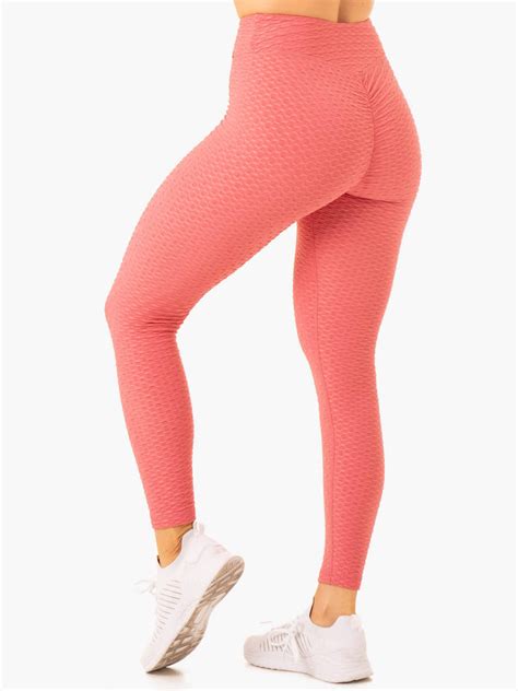 Optic Scrunch Bum Leggings Lipstick Pink Ryderwear Wholesale Us