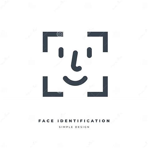 Face Identification Thin Line Icon Face Id Icon Facial Recognition System Sign Facial