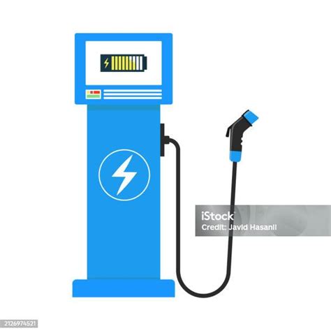 전기 자동차 충전소 아이콘입니다 전기 충전소 벡터 일러스트 레이 션 그린 에너지 0명에 대한 스톡 벡터 아트 및 기타 이미지