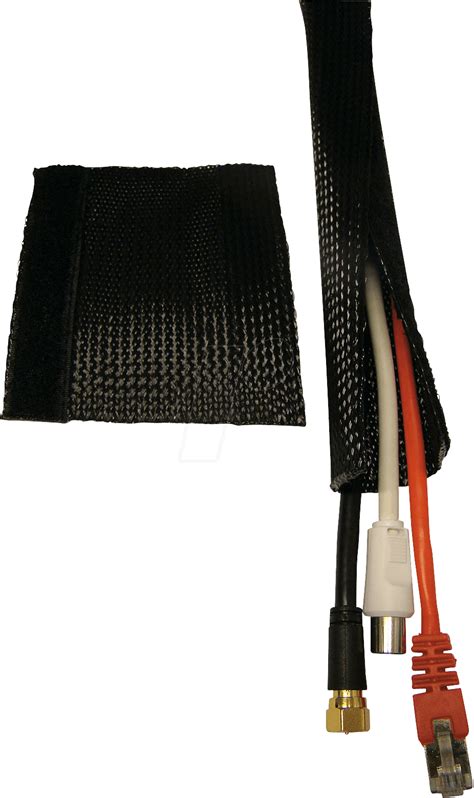 KS KLETT SW Kunststoff Geflechtschlauch Klettverschluss Ø 25 32 mm