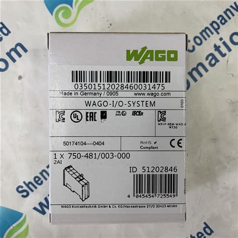 Wago 750 481 003 000 Input And Output Modules From China Manufacturer