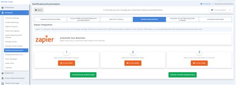 Zapier Integration Clientdisputemanager
