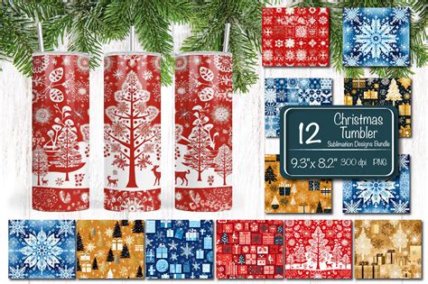 Xmas Tumbler Wrap Png 20 Oz Sublimation Graphic By Createya Design