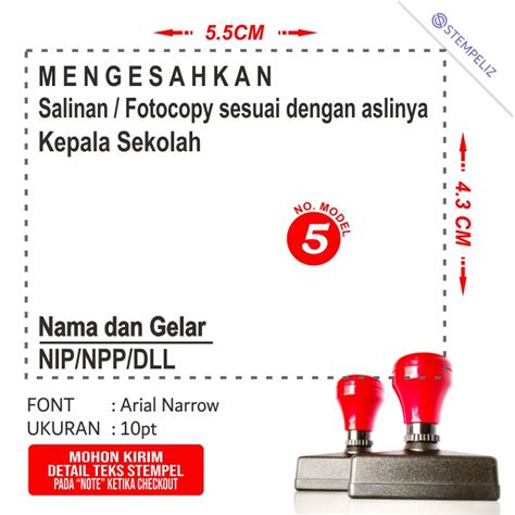Jual Stempel Mengesahkan Sesuai Aslinya Legalisir Kepala Sekolah Sd