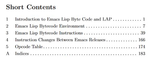 emacs lisp bytecode manual