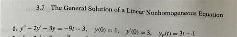 Solved A Verify That The Given Function YP T Is A Chegg