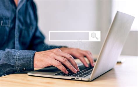 Data Search Technology Search Engine Optimization People Hands Using Laptop Or Computer