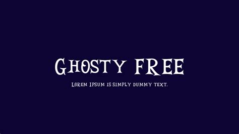 Ghosty Free Font Download Free For Desktop And Webfont