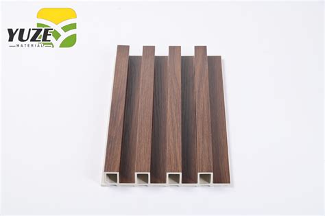 Indoor Plastic Wooden Decor WPC Great Fluted Waterproof Covering Surface Flame Retardant