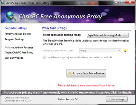 Free Anonymous Proxy скачать на Windows бесплатно
