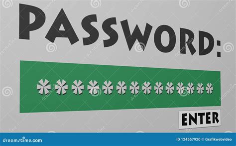 Password And Enter Button Stock Illustration Illustration Of Pass