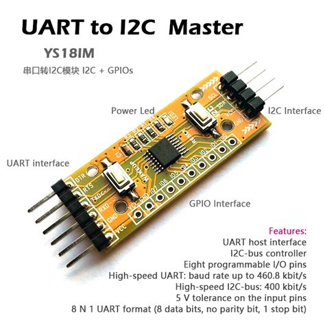 usendz uart to i2c gpio uart to i2c serial port to i2c serial port to
