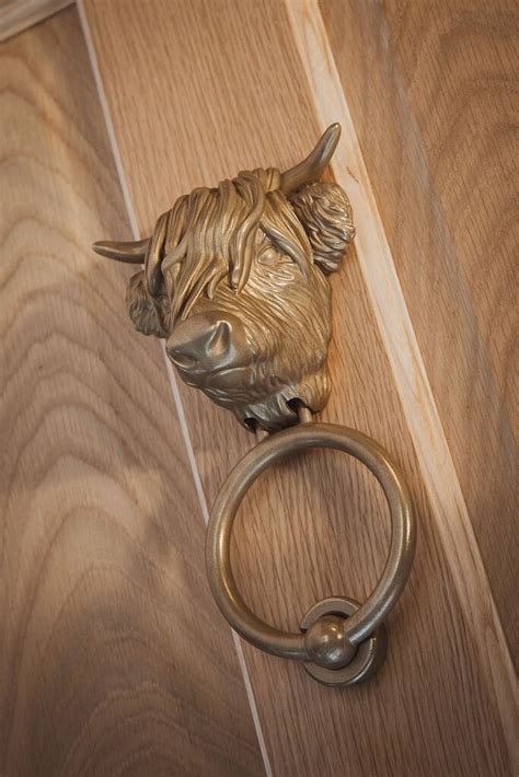 Highland Cow Door Knocker By Yorkshire Foundry