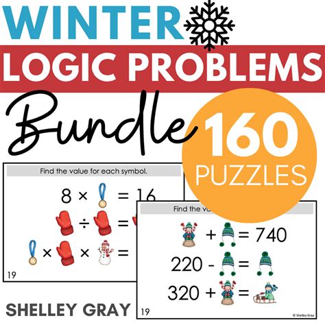 Winter Themed Math Logic Problems Bundle Problem Solving And Critical