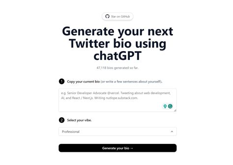 twitter bio generator