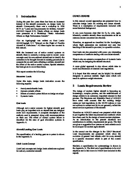 Aircraft Dynamic And Static Loads Design Criteria Pdfcoffee Com