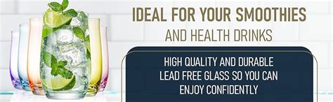 Beneti Premium Glass Cups Highball Drinking Glasses Set