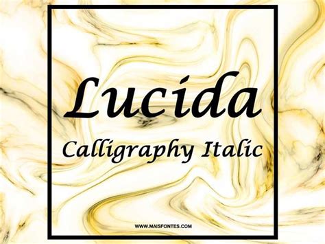 Lucida Calligraphy Italic Font Elegant And Free Download