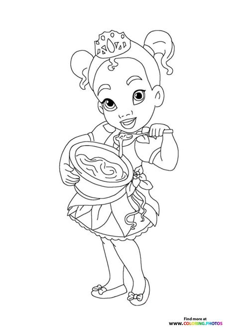 Disney Tiana Coloring Pages