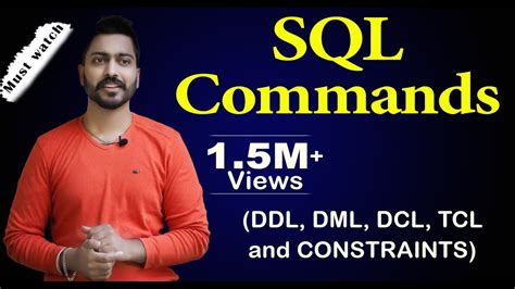 Lec All Types Of SQL Commands With Example DDL DML DCL TCL And CONSTRAINTS DBMS