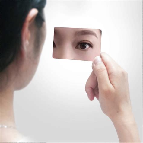 Pocket Mirror 4 Pieces Stainless Steel Small Mirror Very Thin Mini