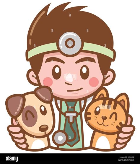 Vector Illustration Of Cartoon Pet Doctor Stock Vector Image And Art Alamy