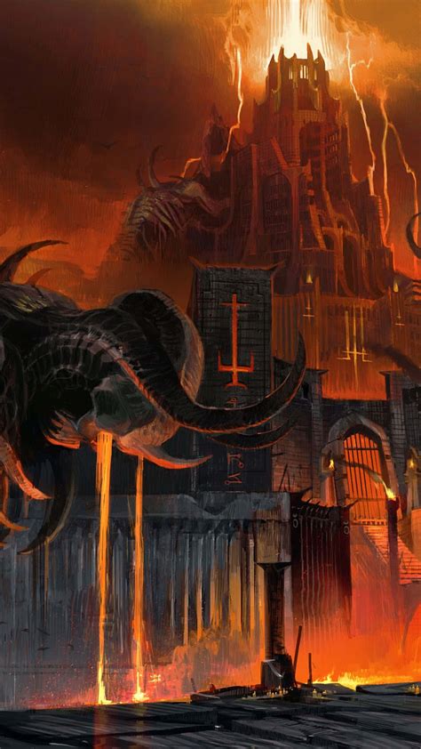 Download Portrait Pixel 3xl Doom Eternal Mansion Background