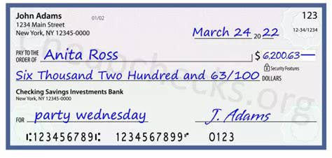 How To Write A Check For 6200 Dollars Cheap Checks