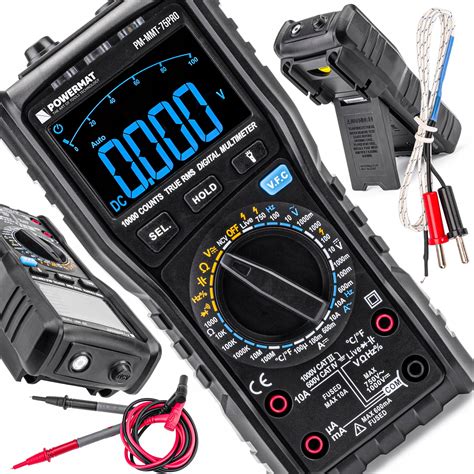 Multimetr CYFROWY Elektryczny Miernik Prądu LCD 1000V AC DC LED HFE NCV