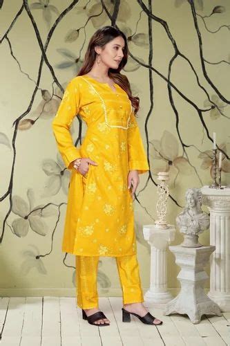 Striped Cotton Kurti Plazo Set Straight At Rs 375piece In Surat Id
