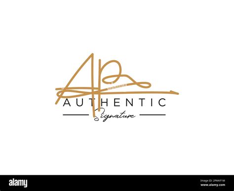 Ap Signature Logo Template Vector Stock Vector Image And Art Alamy