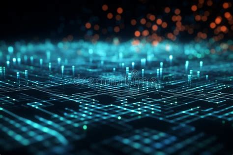 Binary Code Waves Depict Data Flow Digital Security In Internet Technology Stock Illustration