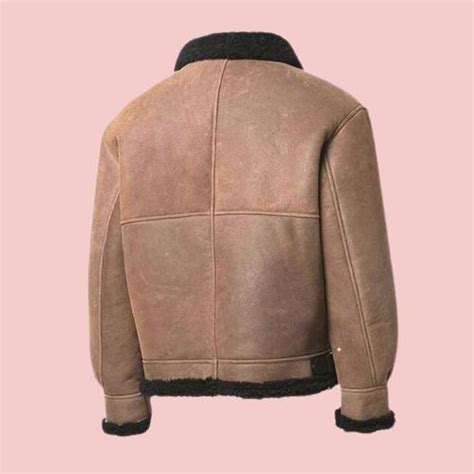 Sherpa Lined Leather Jacket Mens Airborne Jacket