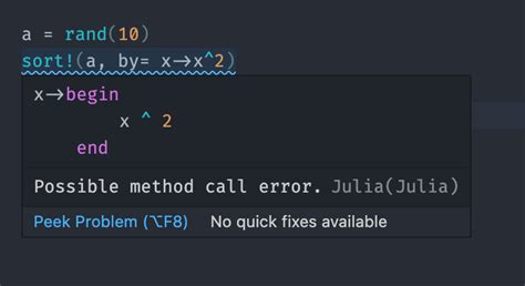 Not Recognizing `by` Keyword In `sort` · Issue 1832 · Julia Vscode