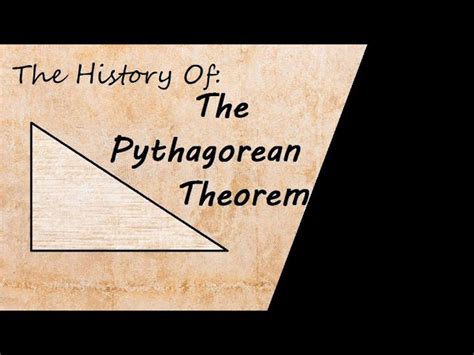 History Of Pythagoras Theorem In Mathematics