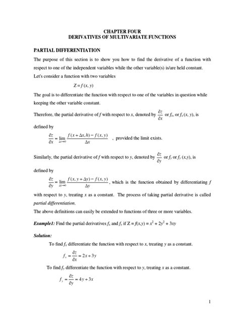 Chapter Four Pdf Derivative Profit Economics