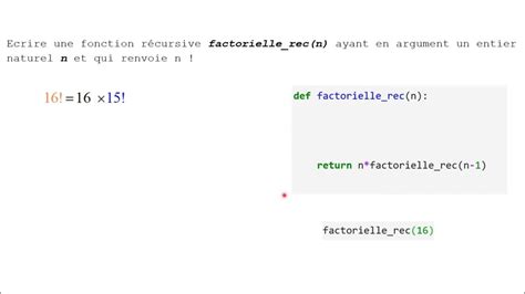Exercice 2 Ma Première Fonction Récursive Youtube