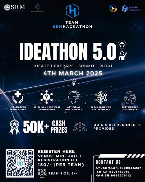 Srm Hackathon Think It Pitch It Rule It ⚡💡🚀 Bring Your Ideas To