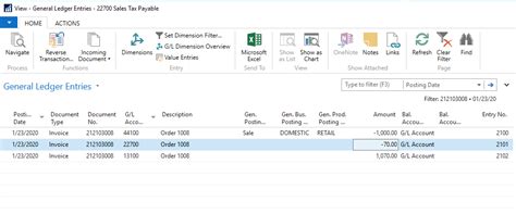 D365 Bc On Premise Posting Failing With Error Gl Inconsistency