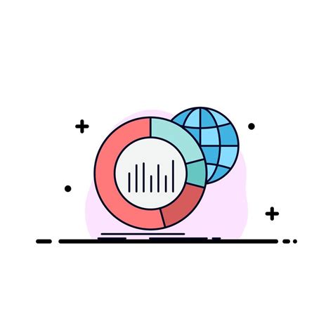 big chart data world infographic flat color icon vector 15917050 vector