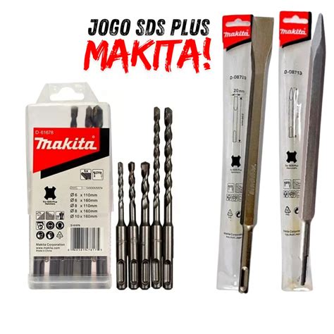 Jogo De Broca Sds Plus Talhadeira Ponteiro Makita Original Shopee Brasil