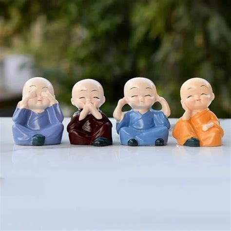Multicolor Polyresin Buddha Statue For Interior Decor Sizedimension