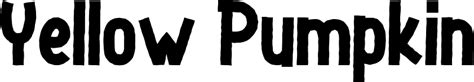 Yellow Pumpkin Demo Font