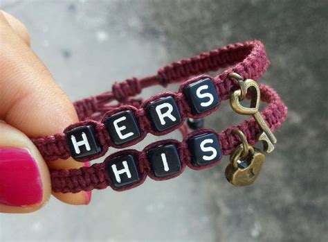 Couples Bracelet His And Hers Bracelets Key By Couplesbracelet 1599