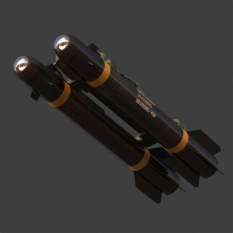3d Hellfire Ii Missile Model