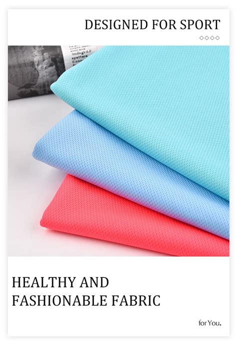 100 Polyester Breathable Bird Eye Fabric Spandex Fabric Lycra Material