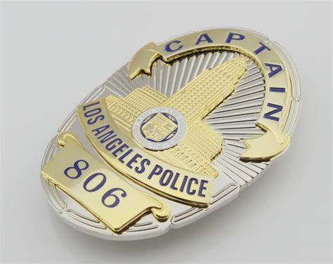 Lapd Los Angeles Police Commander Badge Solid Copper Replica Movie