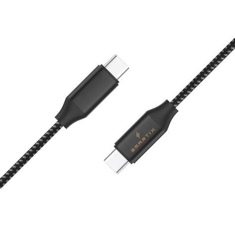 Smartix Premium Cable Type C To Type C Nylon 240W BK Alpha Store