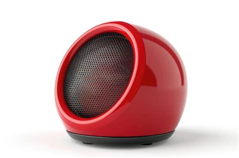 Premium Photo Wireless Red Music Speaker Isolated On White Background